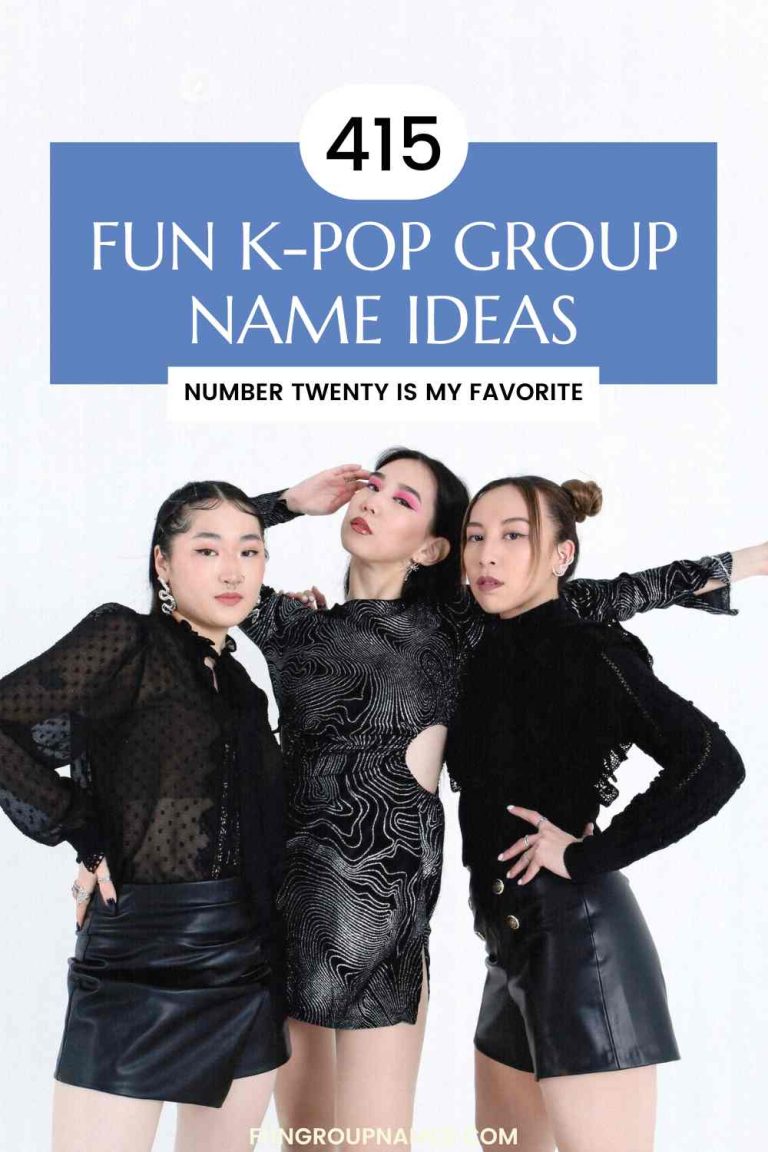 415 Creative K-pop Group Name Ideas