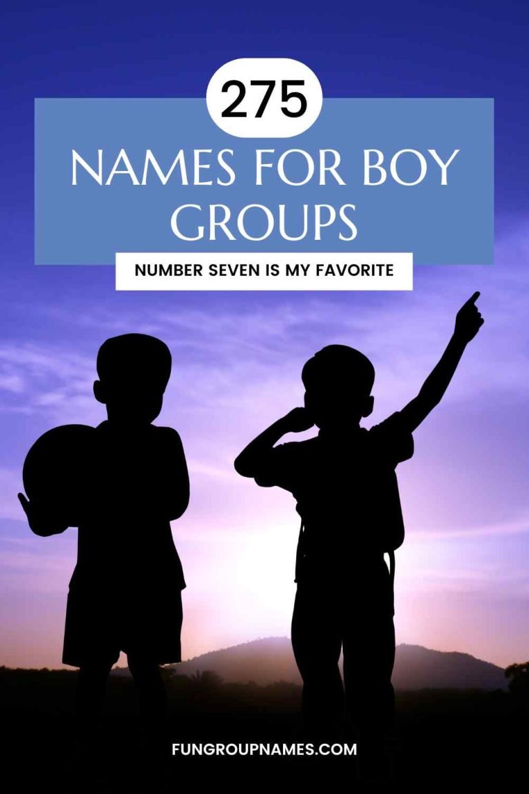 275 Creative Names For Boy Groups