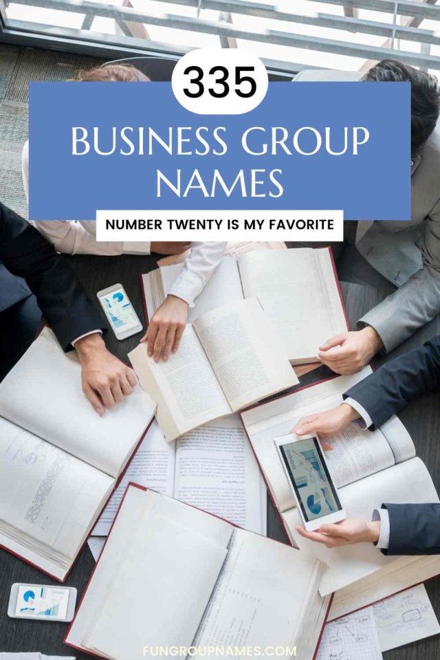 335 Business Group Names For Your Brand