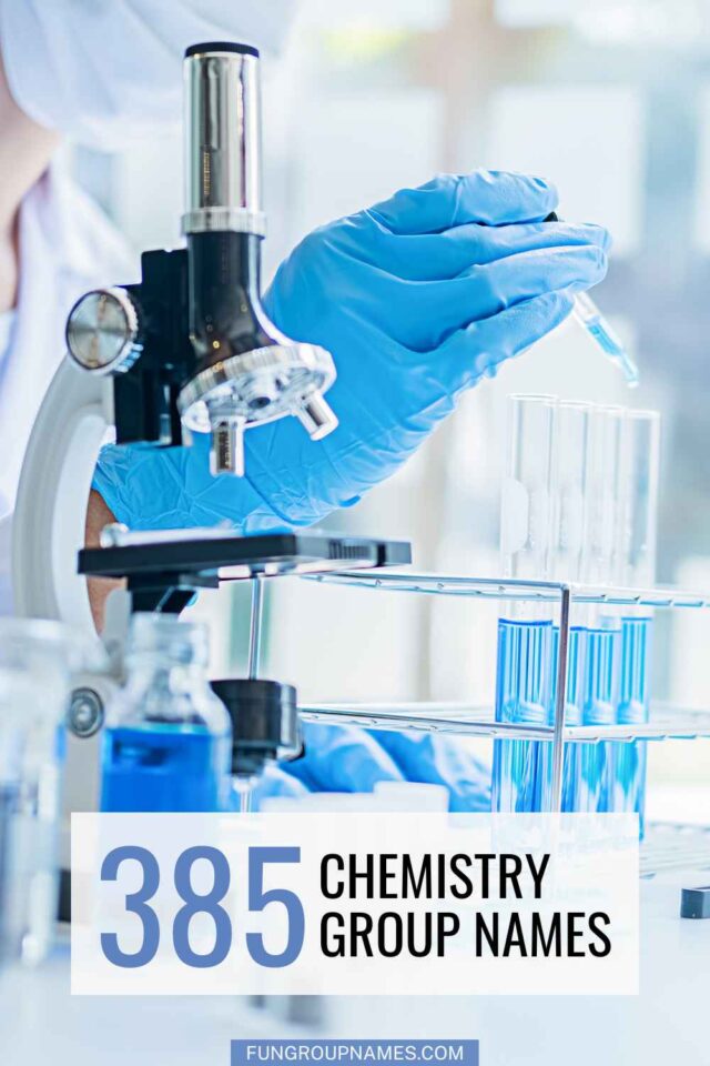 385 Creative Chemistry Group Names