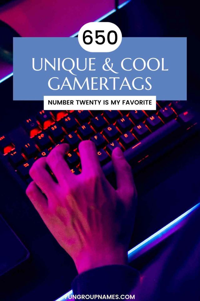 650 Creative & Cool Gamertags To Try!