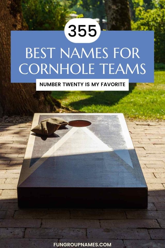 355 Best Cornhole Team Names!