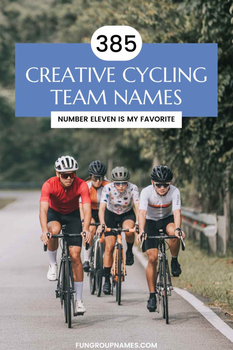 385 Creative Cycling Team Names