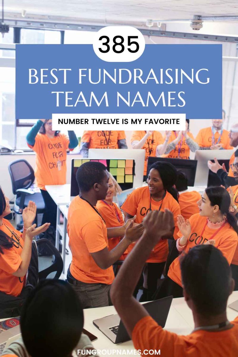 385 Best Fundraising Team Names