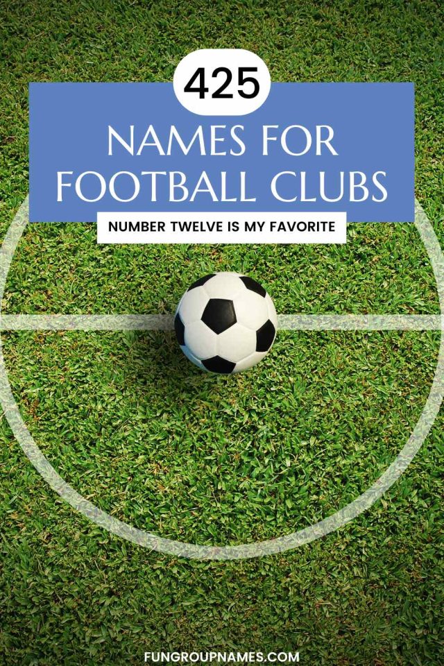 425 Inspired Names For Football Clubs (Soccer)