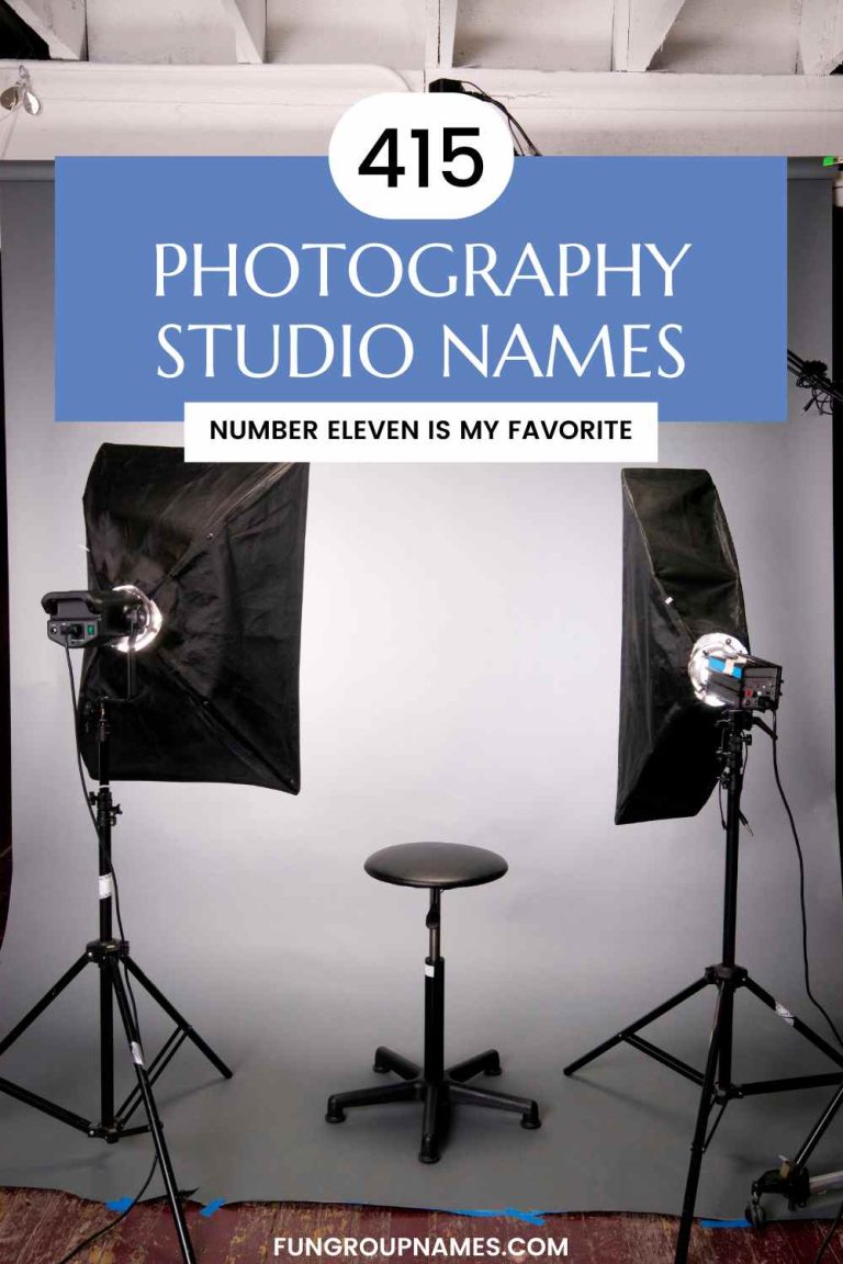 415 Creative Photography Studio Names
