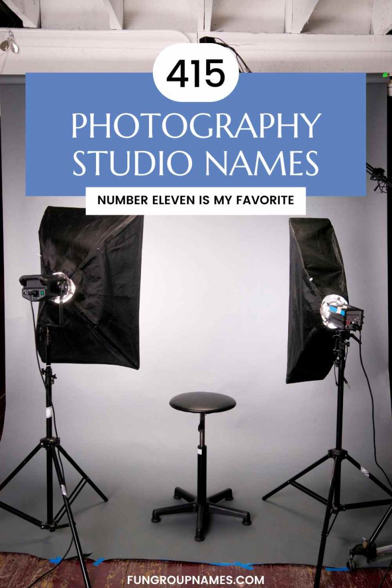 415 Creative Photography Studio Names