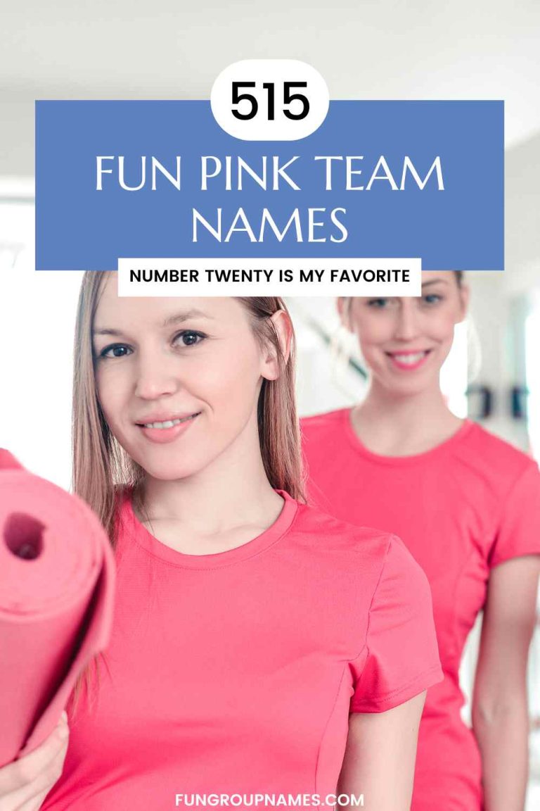 515 Fun Pink Team Names!