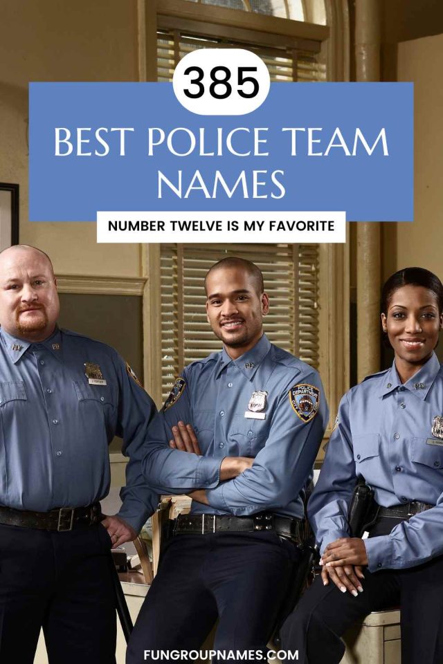 385 Best Police Team Names