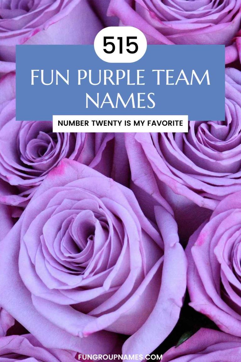 515 Perfect Purple Team Names!