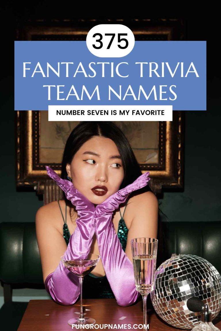 375 Great Trivia Team Names