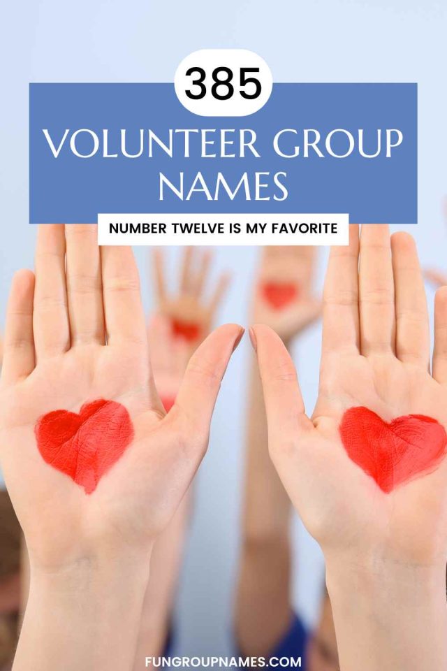 385 Inspiring Volunteer Group Names