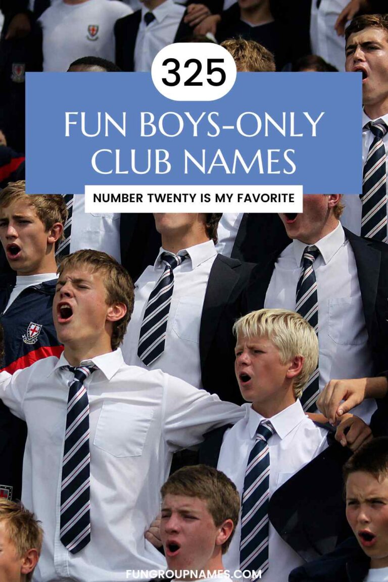 325 Boys-Only Club Names To Try