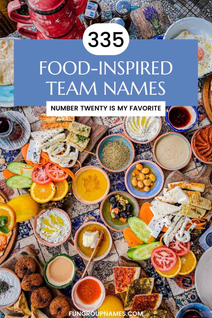 335 Food-Inspired Team Names