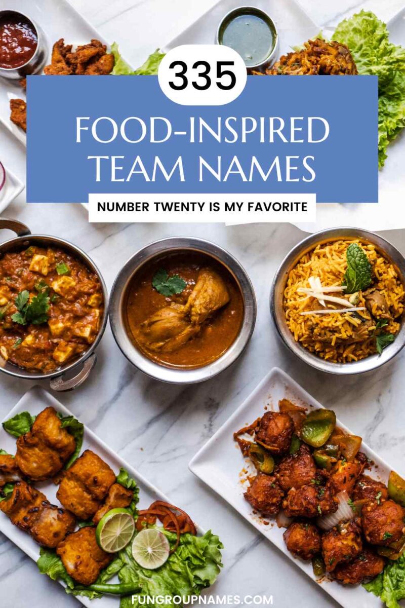 335 Food-Inspired Team Names