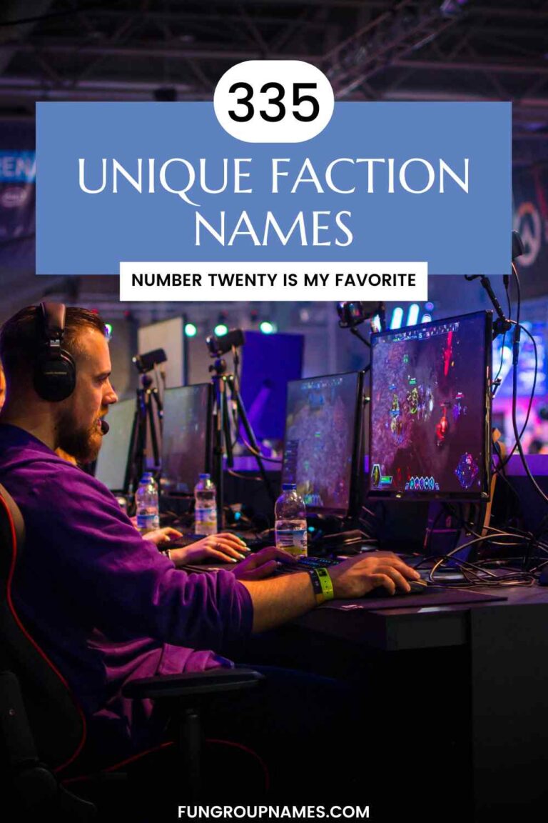 335 Faction Names: Unique, Powerful, and Memorable Ideas
