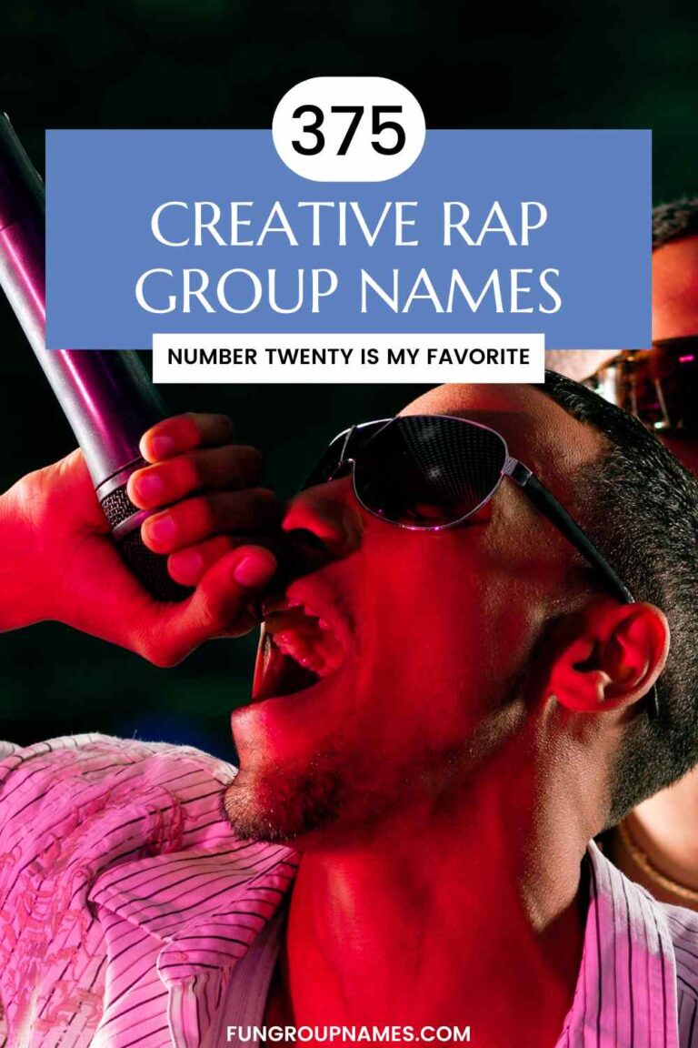 375 Rap Group Names: From Iconic to Unique