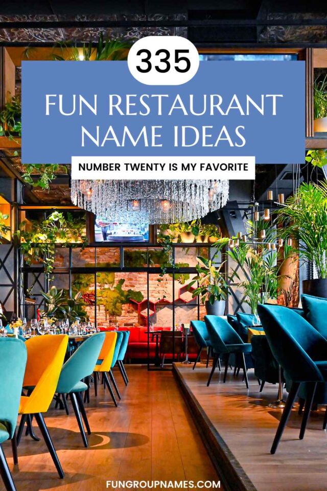 335+ Creative Restaurant Name Ideas