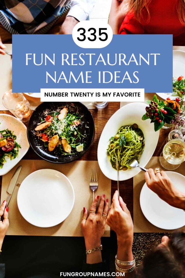 335+ Creative Restaurant Name Ideas