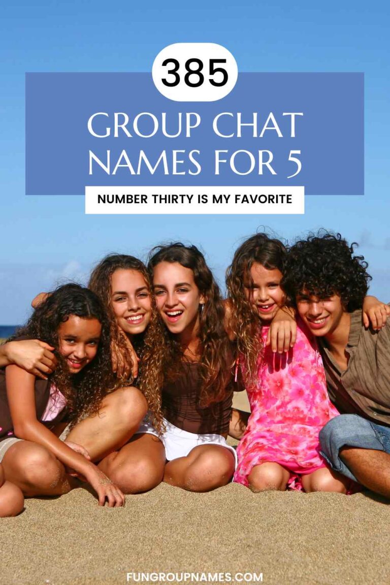 385 Group Chat Names for 5 That Will Spark Fun