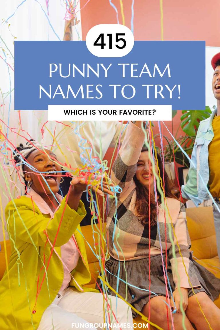 415 Pun Team Names: Funny Names for Every Group!